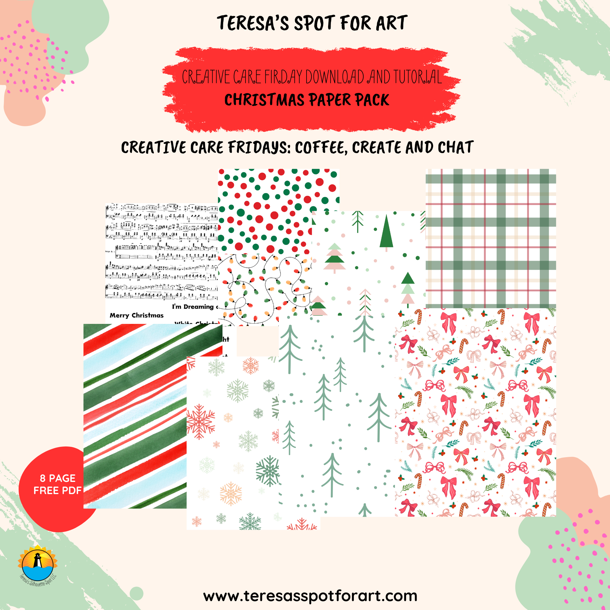 Classic Christmas Digital Paper Pack: Festive Printable PDFs for DIY C ...
