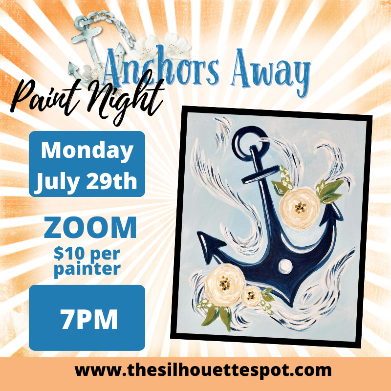 Virtual Paint Night on Zoom: Beginner Acrylic Painting for Summer-Anch ...