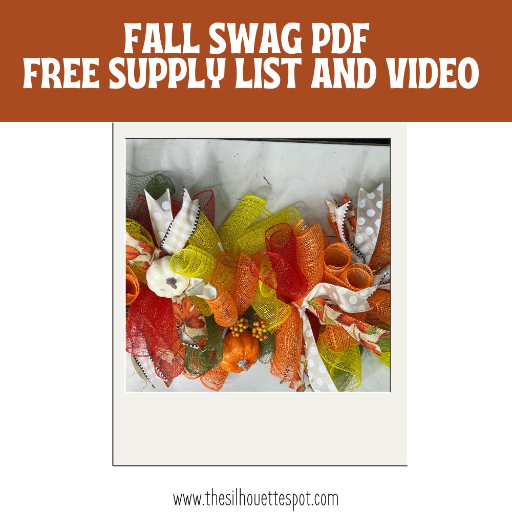 Fall Paint Stick Swag Centerpiece FREE supply List PDF Download ...