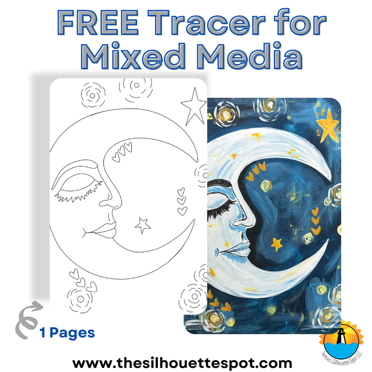 Moon Mixed Media PJ Party – Teresa's Spot for All Things Art