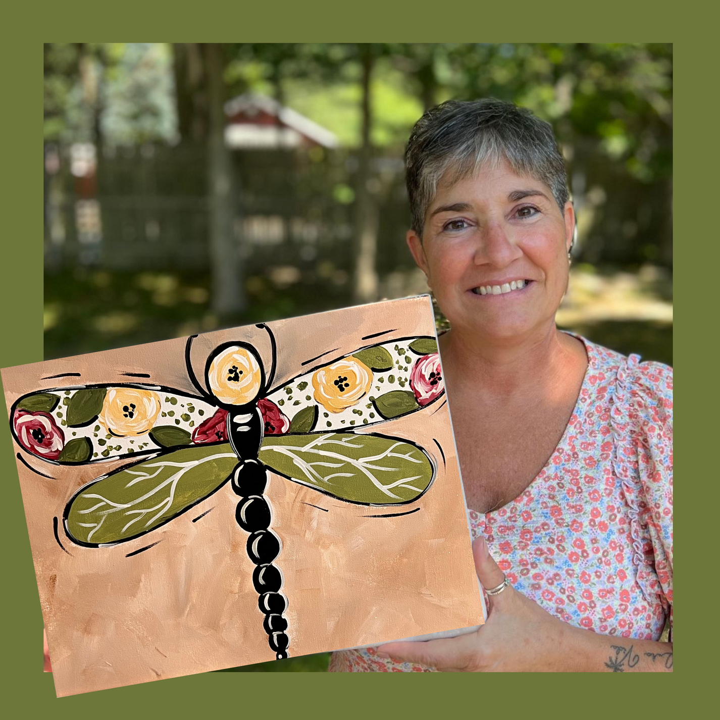 Floral Boho Dragon Fly Acrylic Painting Video Tutorial – Teresa's Spot ...