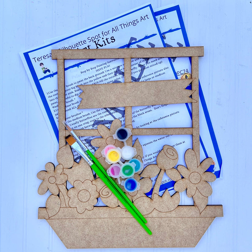 Window Box with Spring Flowers Art Kit-NO Banner – Teresa's Spot for ...