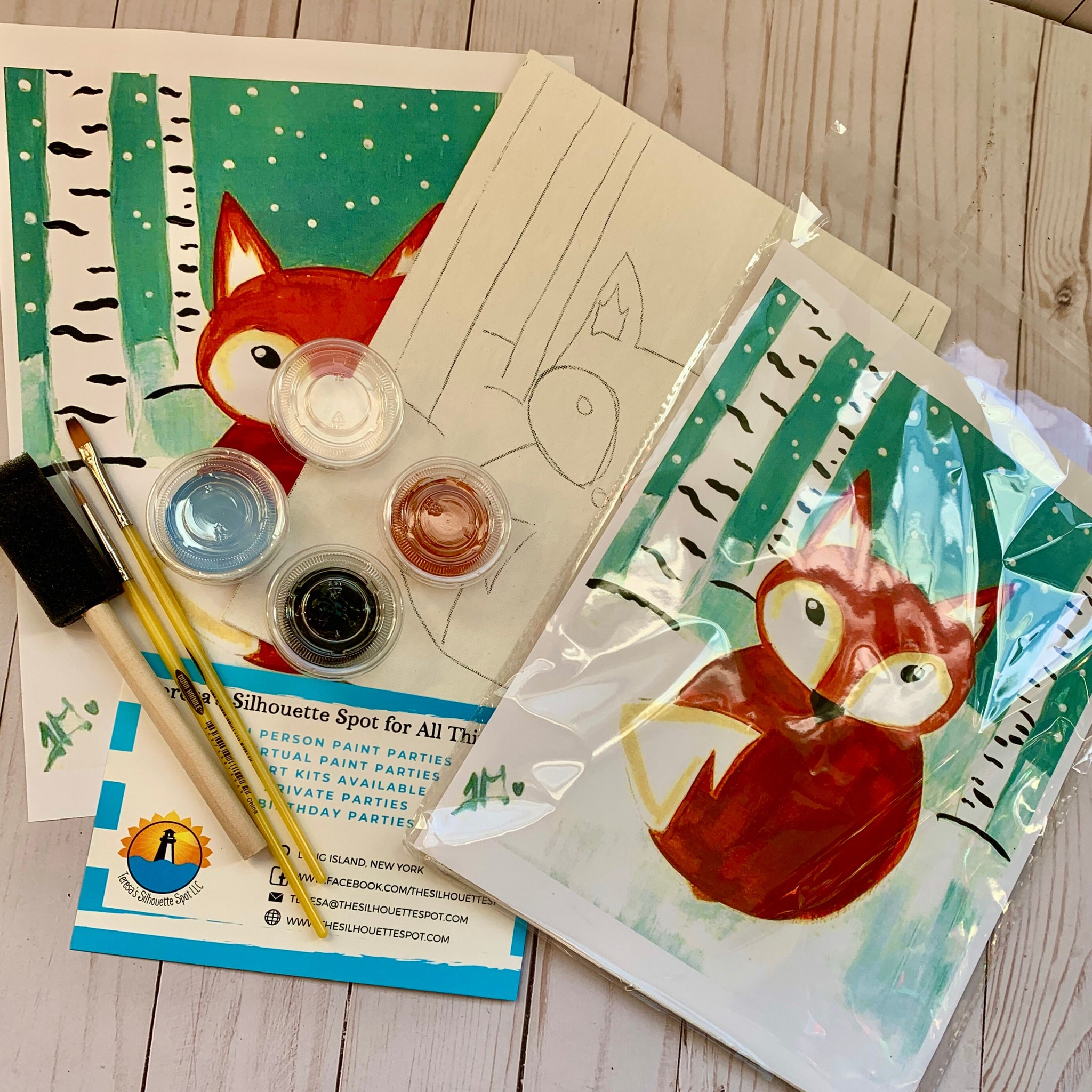 Winter Fox Art kit for Girls and Boys